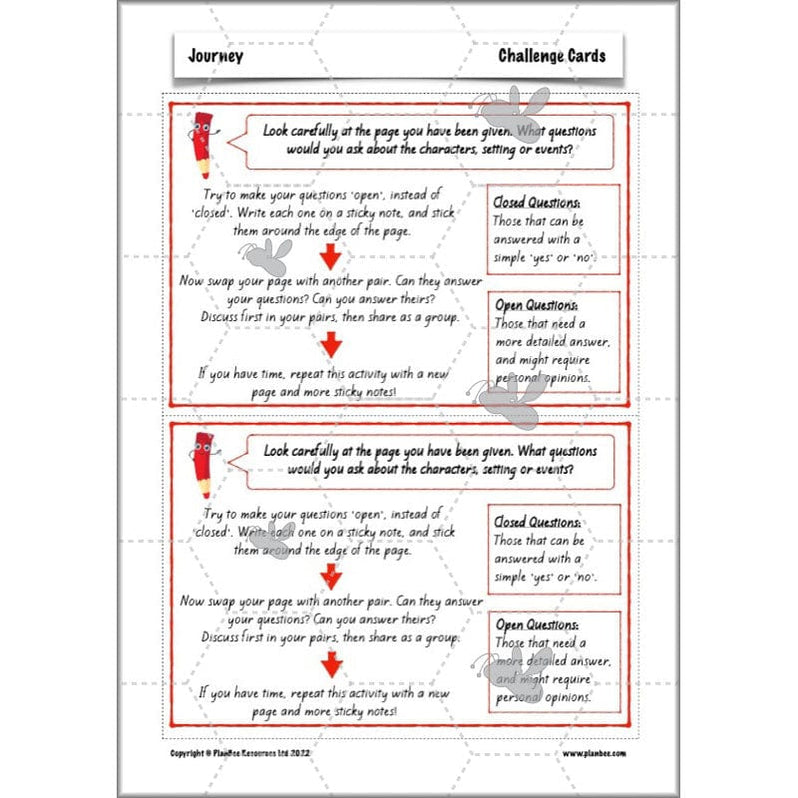 Journey Aaron Becker Planning Year 4 Narrative by PlanBee