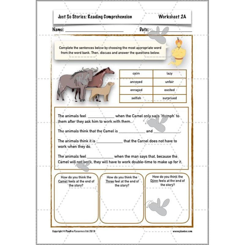 Just So Stories KS2 | Reading Comprehension Year 4 — PlanBee