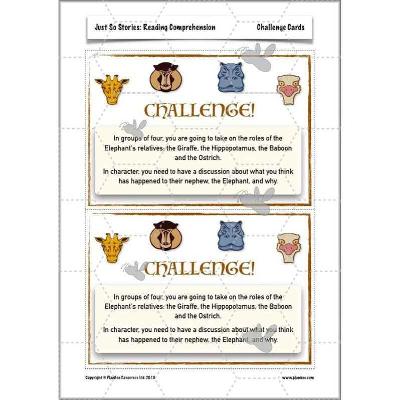 Just So Stories KS2 | Reading Comprehension Year 4 — PlanBee