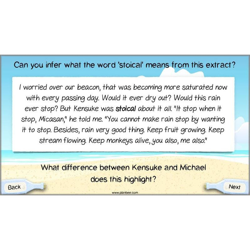 Michael Morpurgo Kensuke's Kingdom Planning by PlanBee