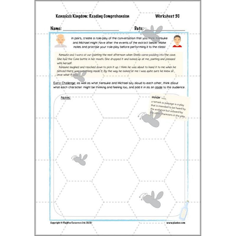 Michael Morpurgo Kensuke's Kingdom Planning by PlanBee