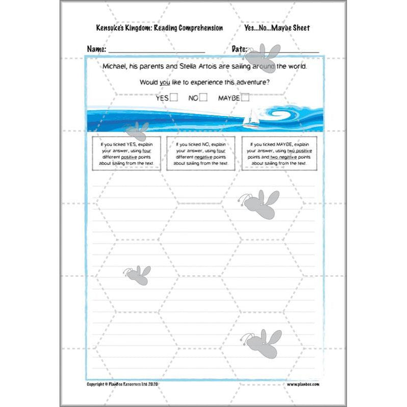 Michael Morpurgo Kensuke's Kingdom Planning by PlanBee