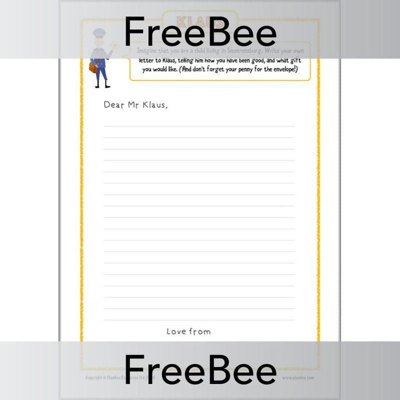 Free Klaus Film Activity Sheets by PlanBee