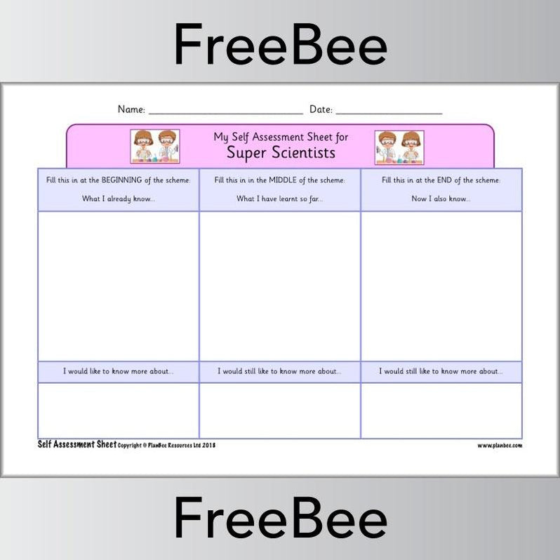 KS1 Science Self Assessment Sheets — PlanBee
