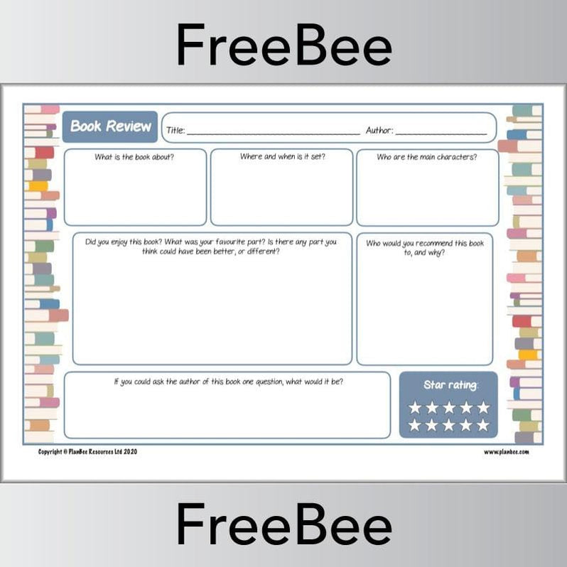 KS2 Book Review Template — PlanBee