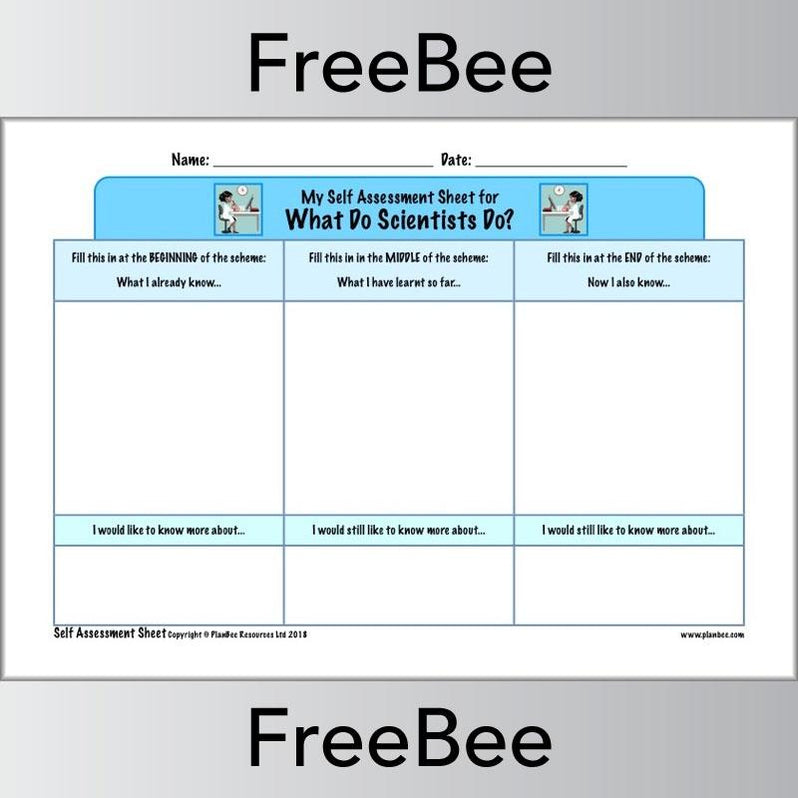 Free KS2 Science Self Assessment Sheets by PlanBee