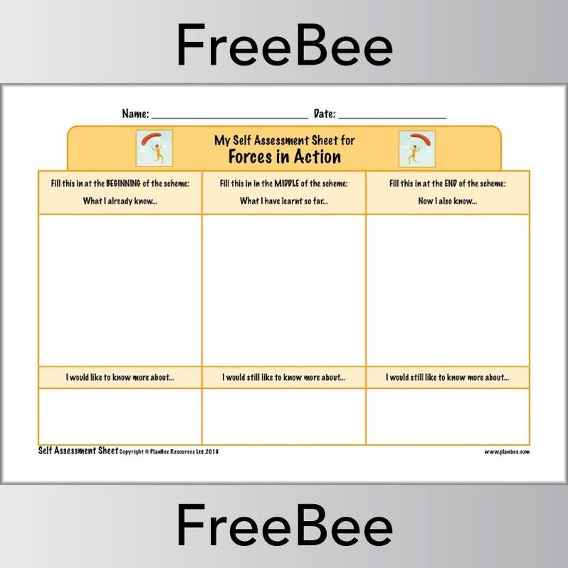 Free KS2 Science Self Assessment Sheets by PlanBee
