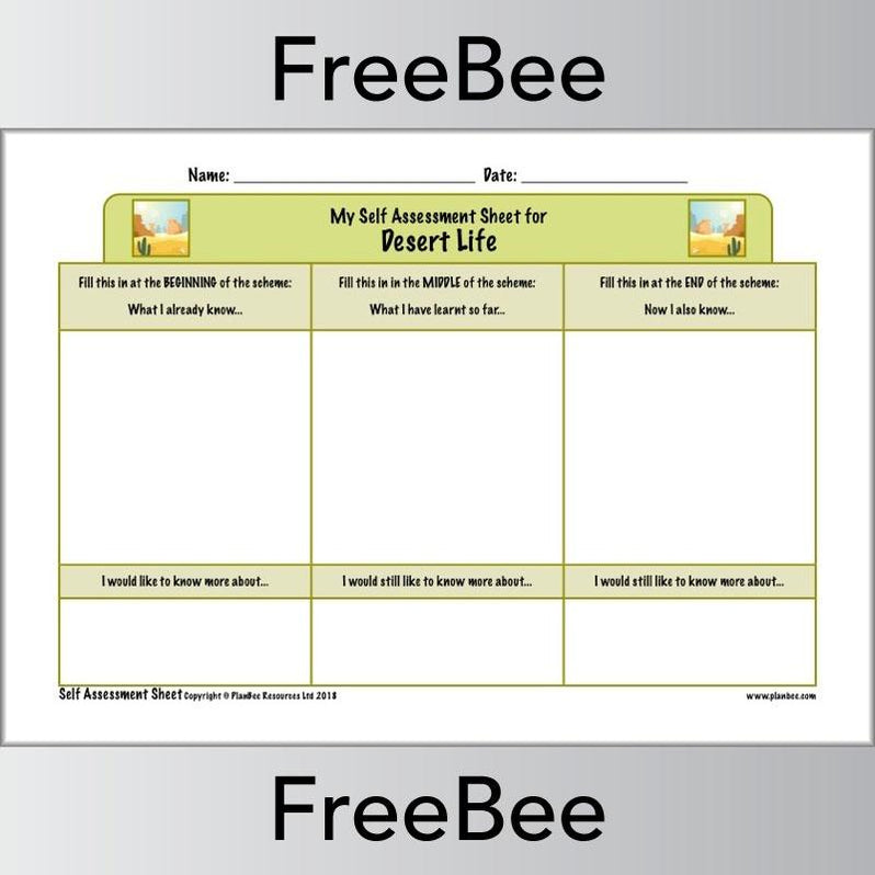 Free KS2 Science Self Assessment Sheets by PlanBee