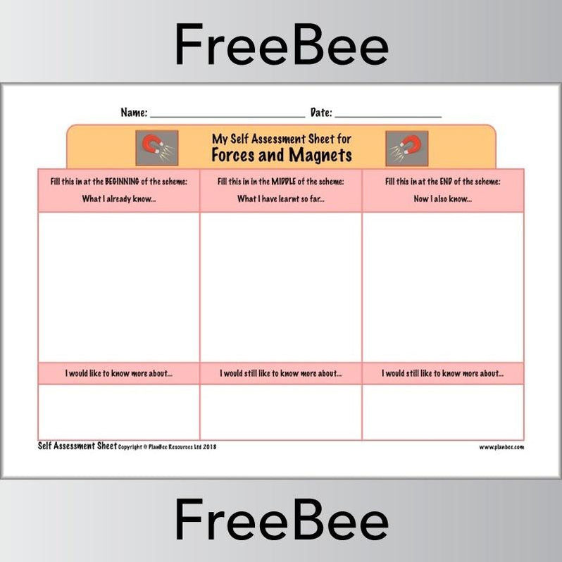 Free KS2 Science Self Assessment Sheets by PlanBee