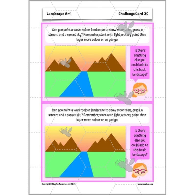 Landscape Art KS2 Lesson Planning Pack by PlanBee