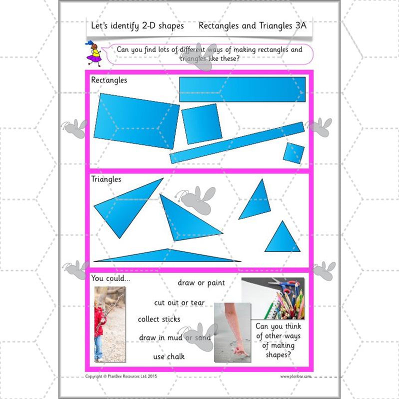 2D Shapes Year 1 Maths Lesson Pack by PlanBee