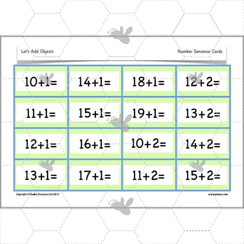 Year 1 Addition to 20 Adding Objects Maths by PlanBee