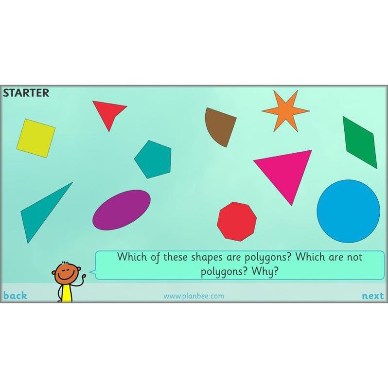 Properties of 2D Shapes Year 2 Maths Lessons by PlanBee