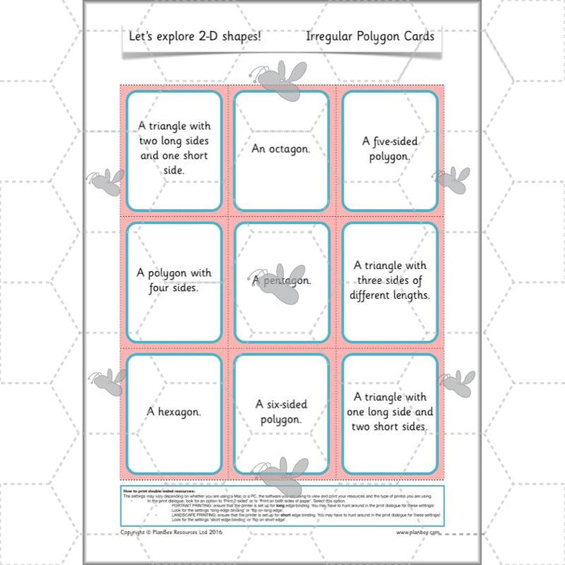 Properties of 2D Shapes Year 2 Maths Lessons by PlanBee