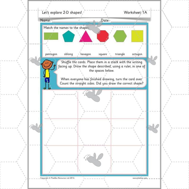 Properties of 2D Shapes Year 2 Maths Lessons by PlanBee