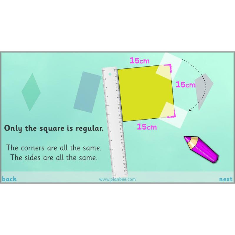 Properties of 2D Shapes Year 2 Maths Lessons by PlanBee