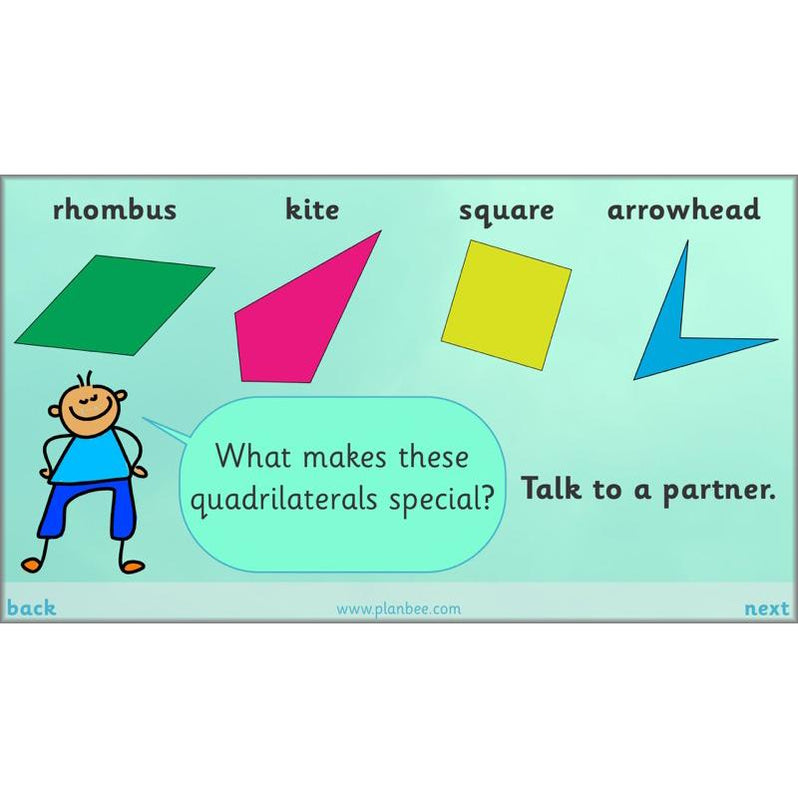 Properties of 2D Shapes Year 2 Maths Lessons by PlanBee