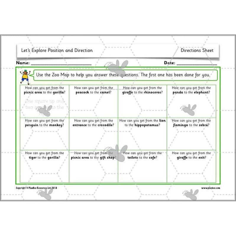 Explore Position and Direction Year 2 Maths | PlanBee