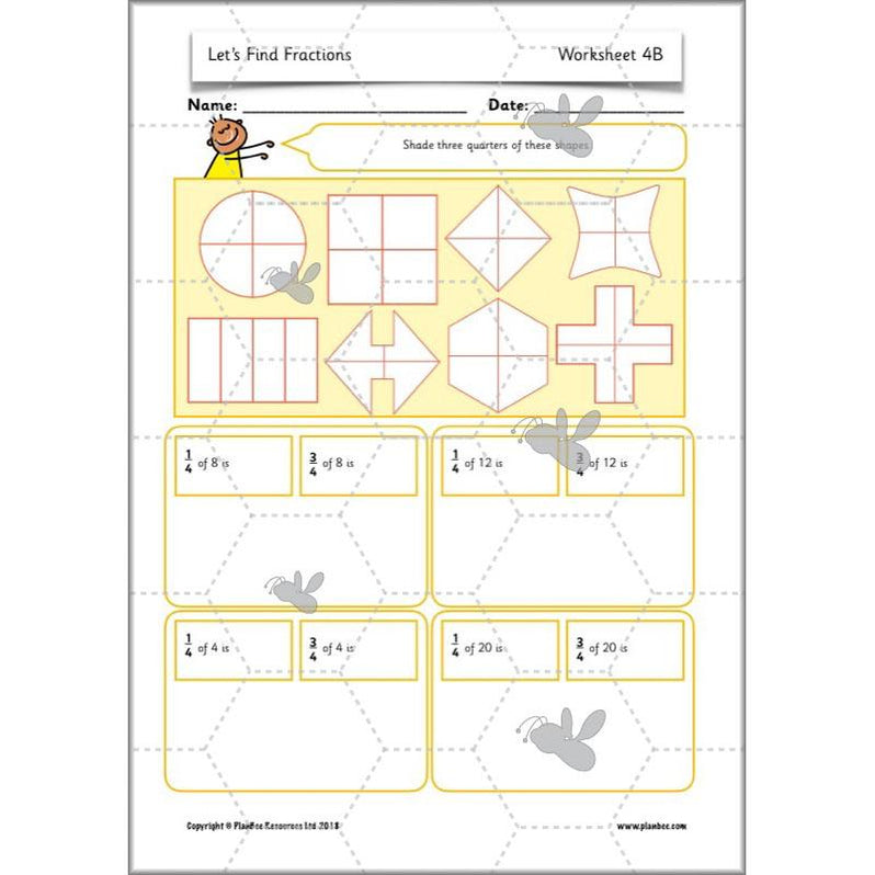 Let's Find Fractions Year 2 Maths Lesson by PlanBee