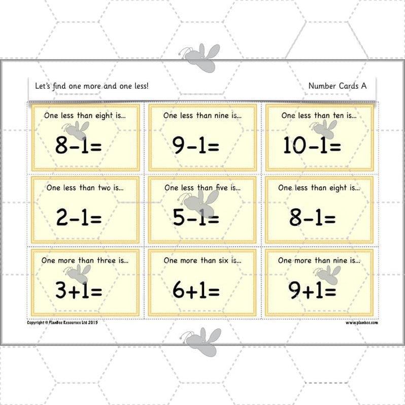 Let’s find one more and one less Year 1 Maths by PlanBee