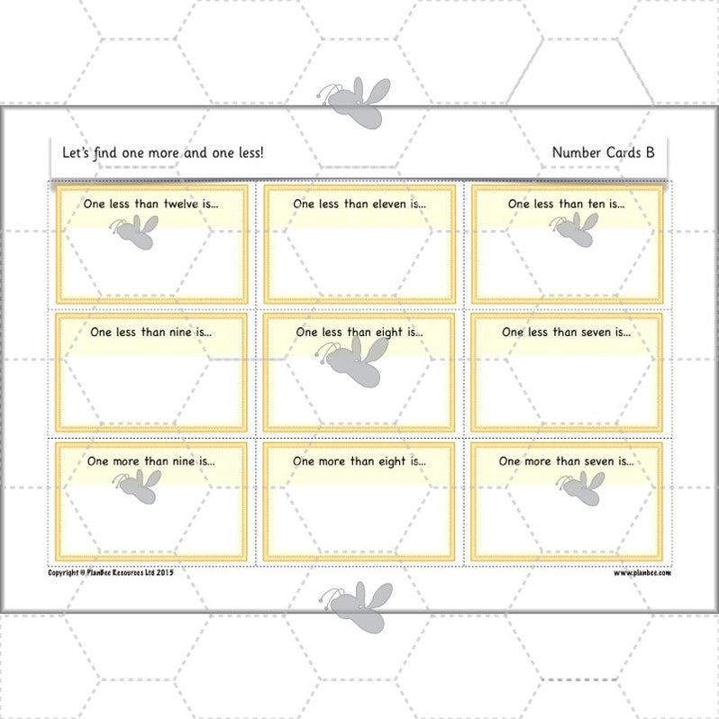 Let’s find one more and one less Year 1 Maths by PlanBee