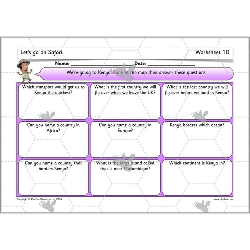 Let's go on Safari: Kenya KS1 Geography Lesson Plans — PlanBee