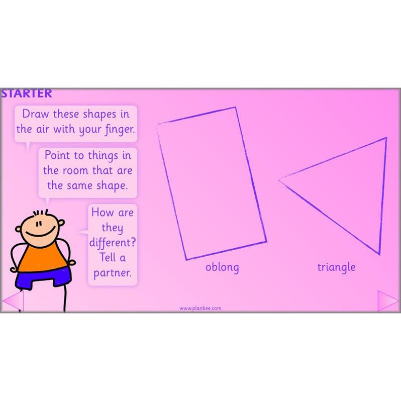 2D Shapes Year 1 Maths Lesson Pack by PlanBee