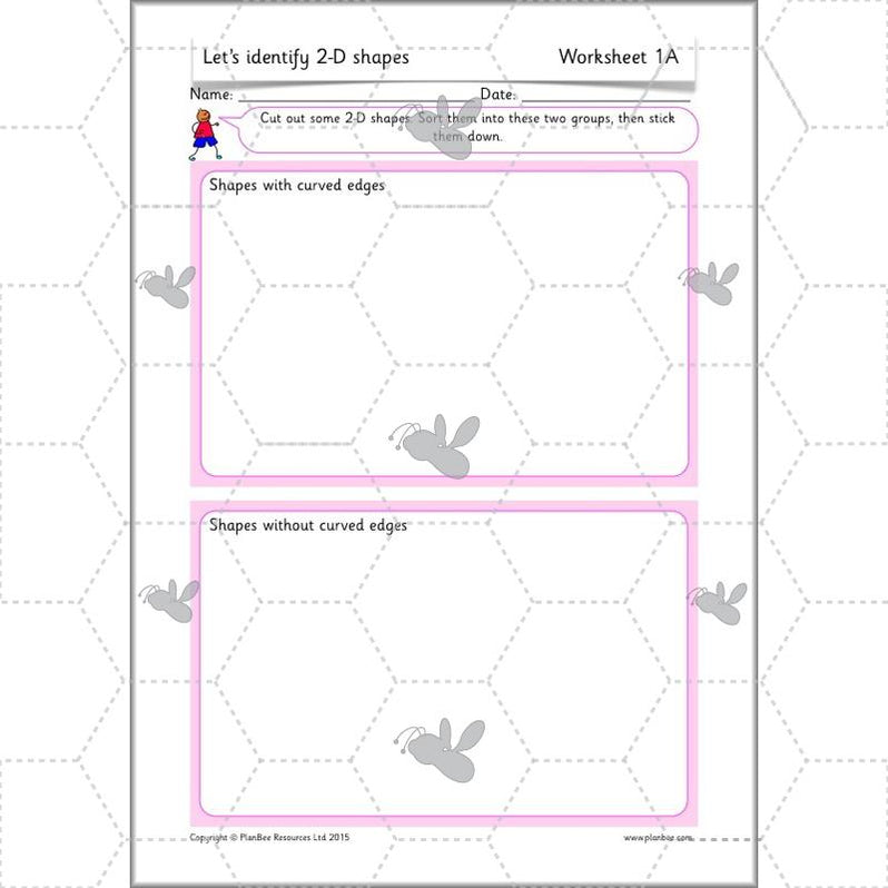 2D Shapes Year 1 Maths Lesson Pack by PlanBee