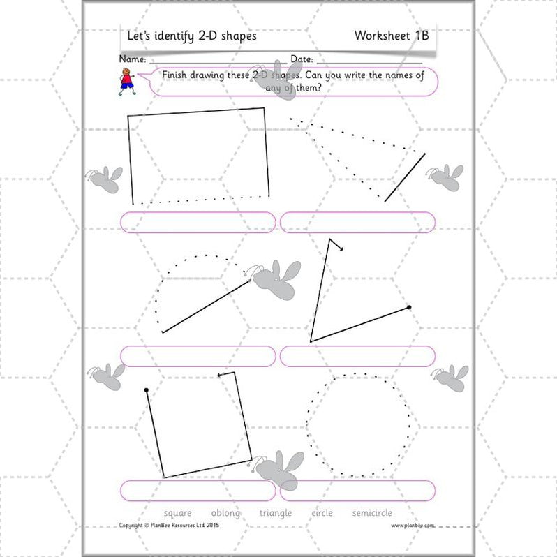 2D Shapes Year 1 Maths Lesson Pack by PlanBee
