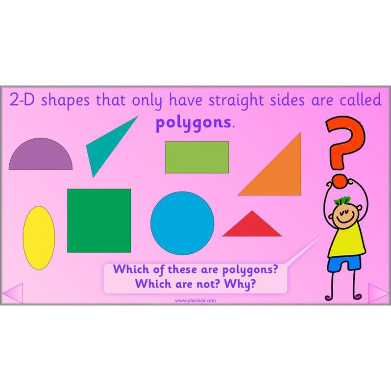 2D Shapes Year 1 Maths Lesson Pack by PlanBee