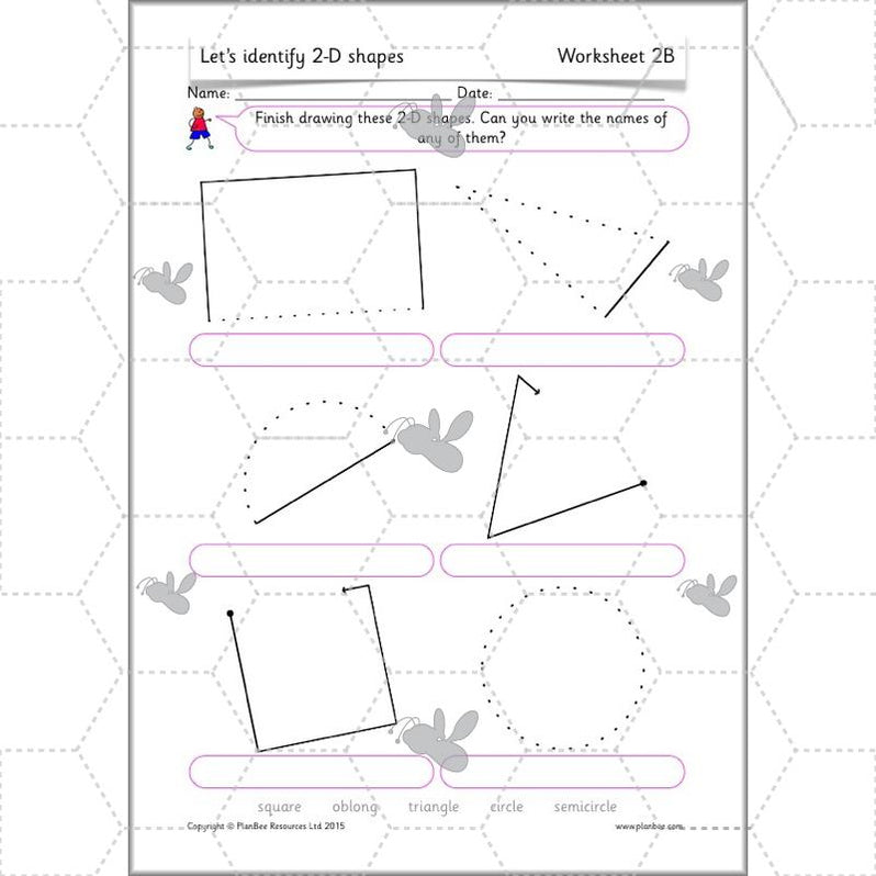 2D Shapes Year 1 Maths Lesson Pack by PlanBee