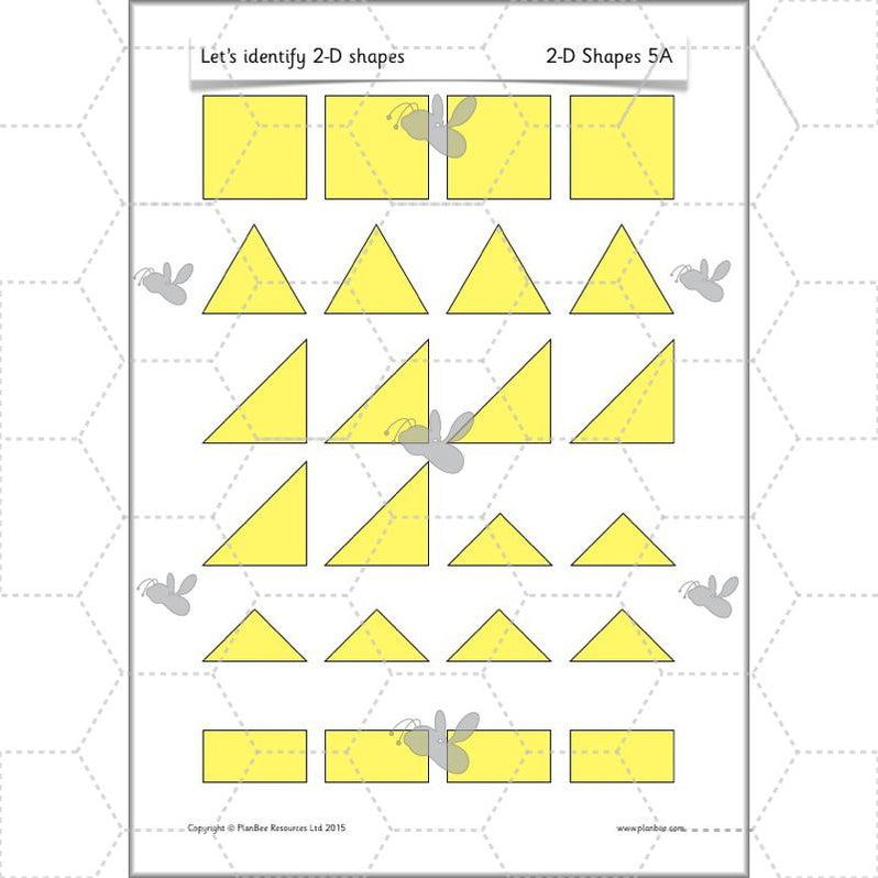 2D Shapes Year 1 Maths Lesson Pack by PlanBee