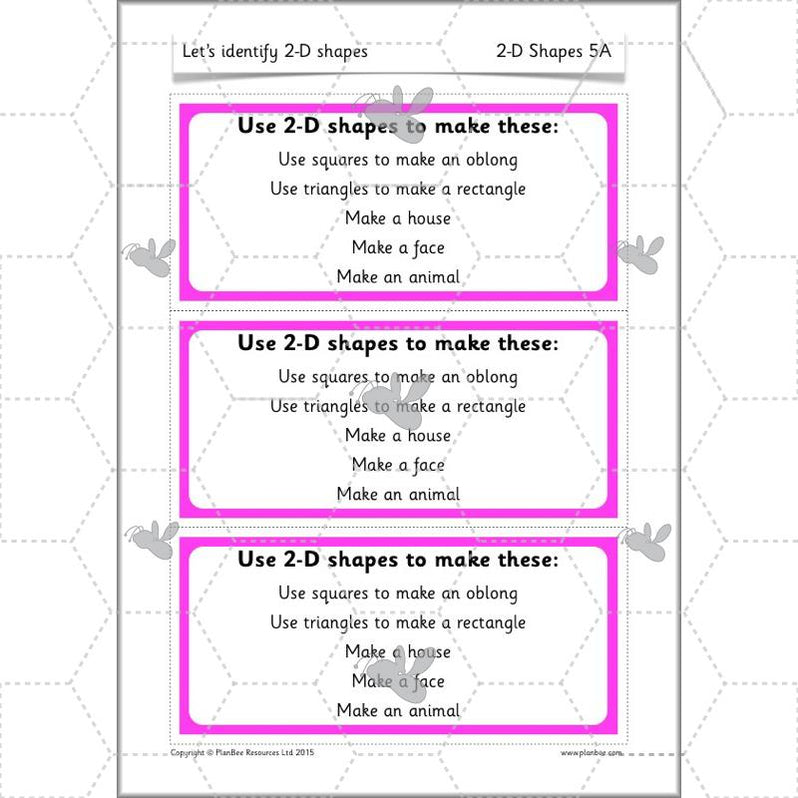 2D Shapes Year 1 Maths Lesson Pack by PlanBee