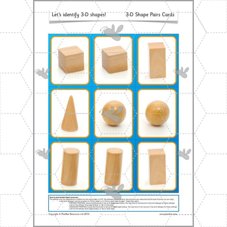 Names of 3D shapes Year 1 Shape Lessons | PlanBee
