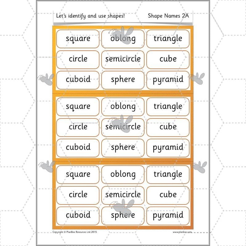 Identify Properties of Shapes Year 1 Maths by PlanBee