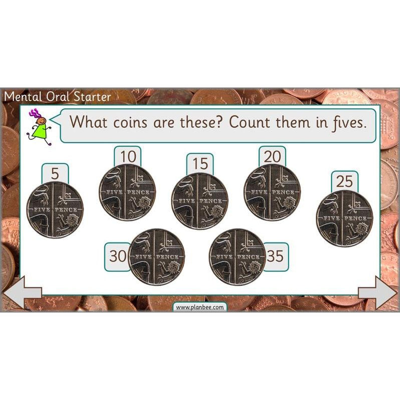 Make totals using coins Year 1 Maths by PlanBee