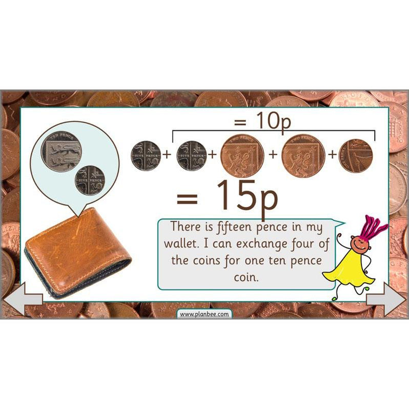 Make totals using coins Year 1 Maths by PlanBee