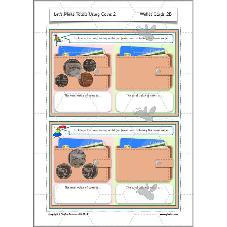 Make totals using coins Year 1 Maths by PlanBee
