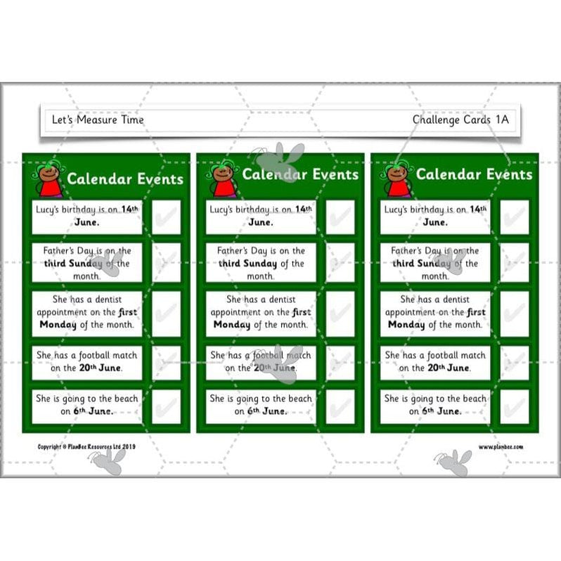 Let’s Measure Time Year 1 Measurement Maths Lessons PlanBee
