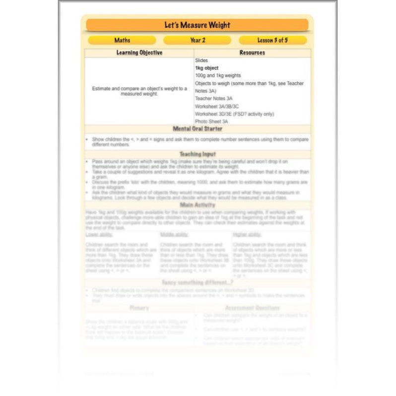 Let's Measure Weight - KS1 - Year 2 Maths - Measurement — PlanBee