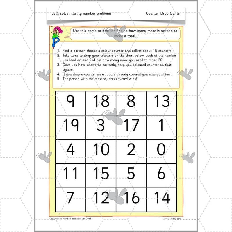 Let’s solve missing number problems - Year 1 KS1 Maths plans — PlanBee