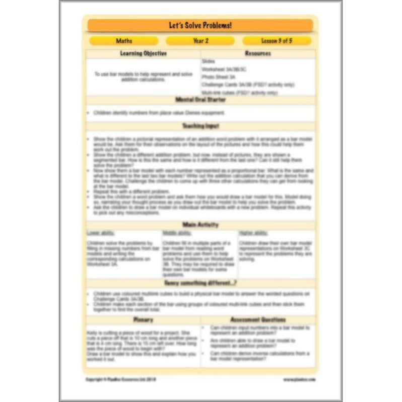 Let's Solve Problems: problem-solving Year 2 Maths — PlanBee