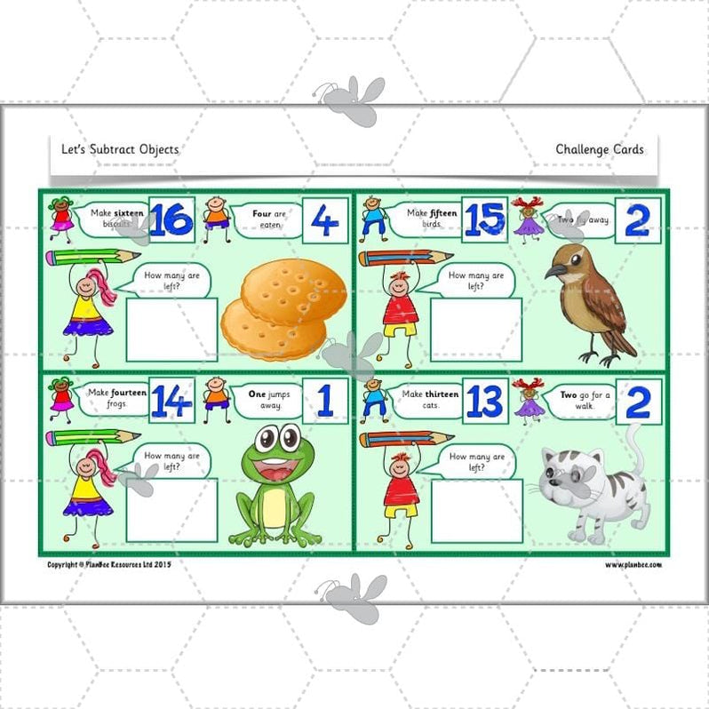 Practical Subtraction Year 1 Maths Lesson by PlanBee