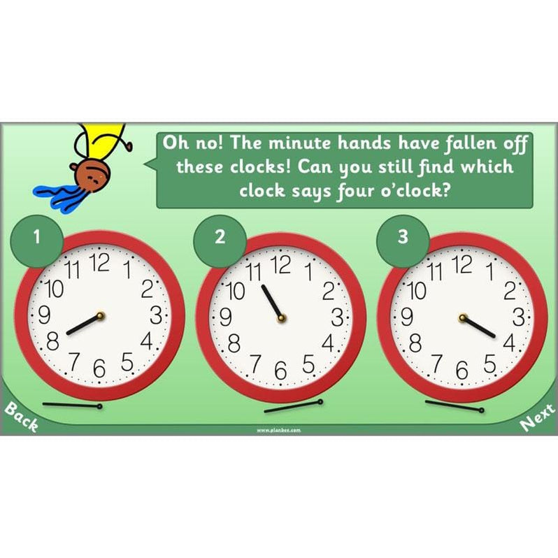 Tell the time to half past the hour Year 1 Maths by PlanBee