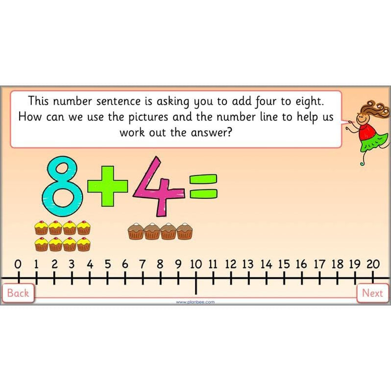 Let’s use a number line KS1 Year 1 maths lessons by PlanBee