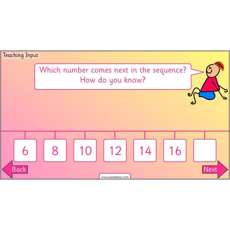 Let's use number patterns: Year 2 number sequences — PlanBee
