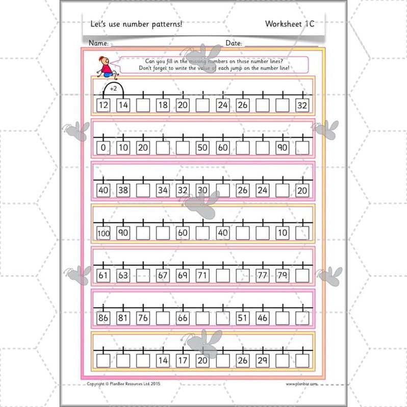 Let's use number patterns: Year 2 number sequences — PlanBee