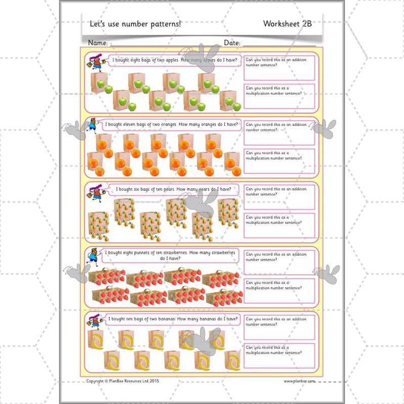 Let's use number patterns: Year 2 number sequences — PlanBee