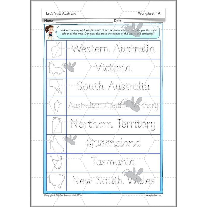 Downloadable KS1 Australia Geography Lessons by PlanBee