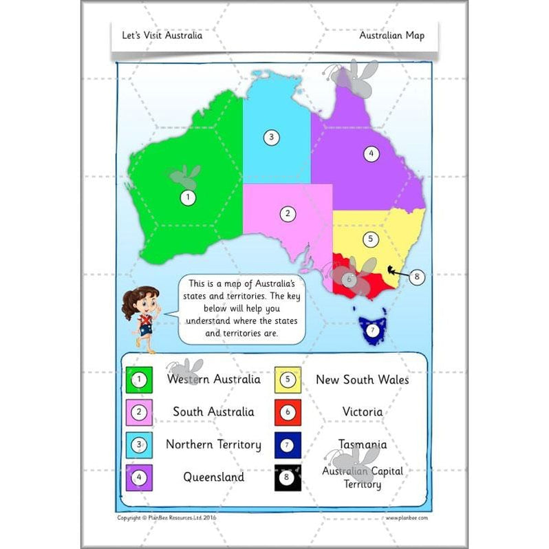 Downloadable KS1 Australia Geography Lessons by PlanBee